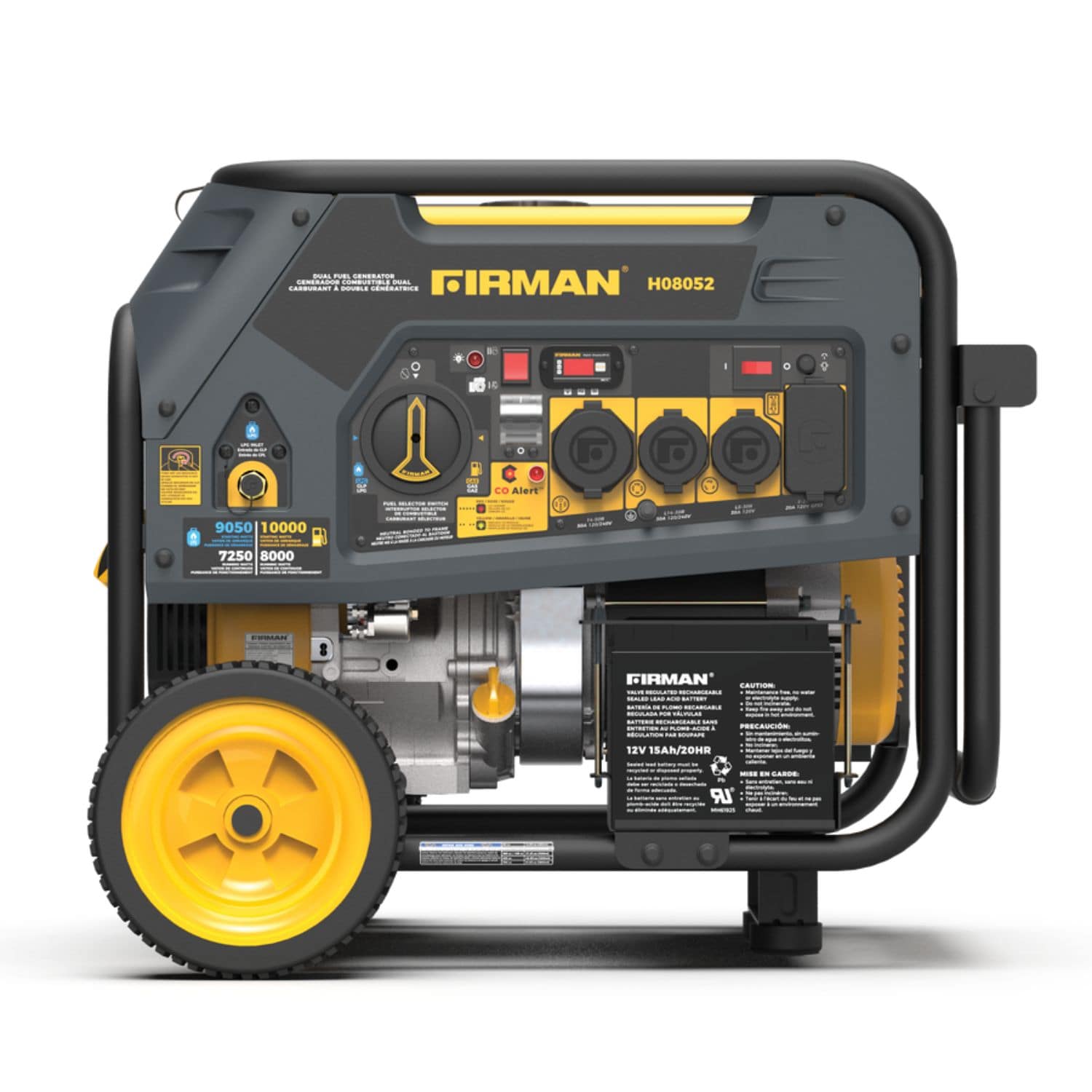 Firman H08052 Dual Fuel 8000W/10000W Portable Generator | Electric Sta ...