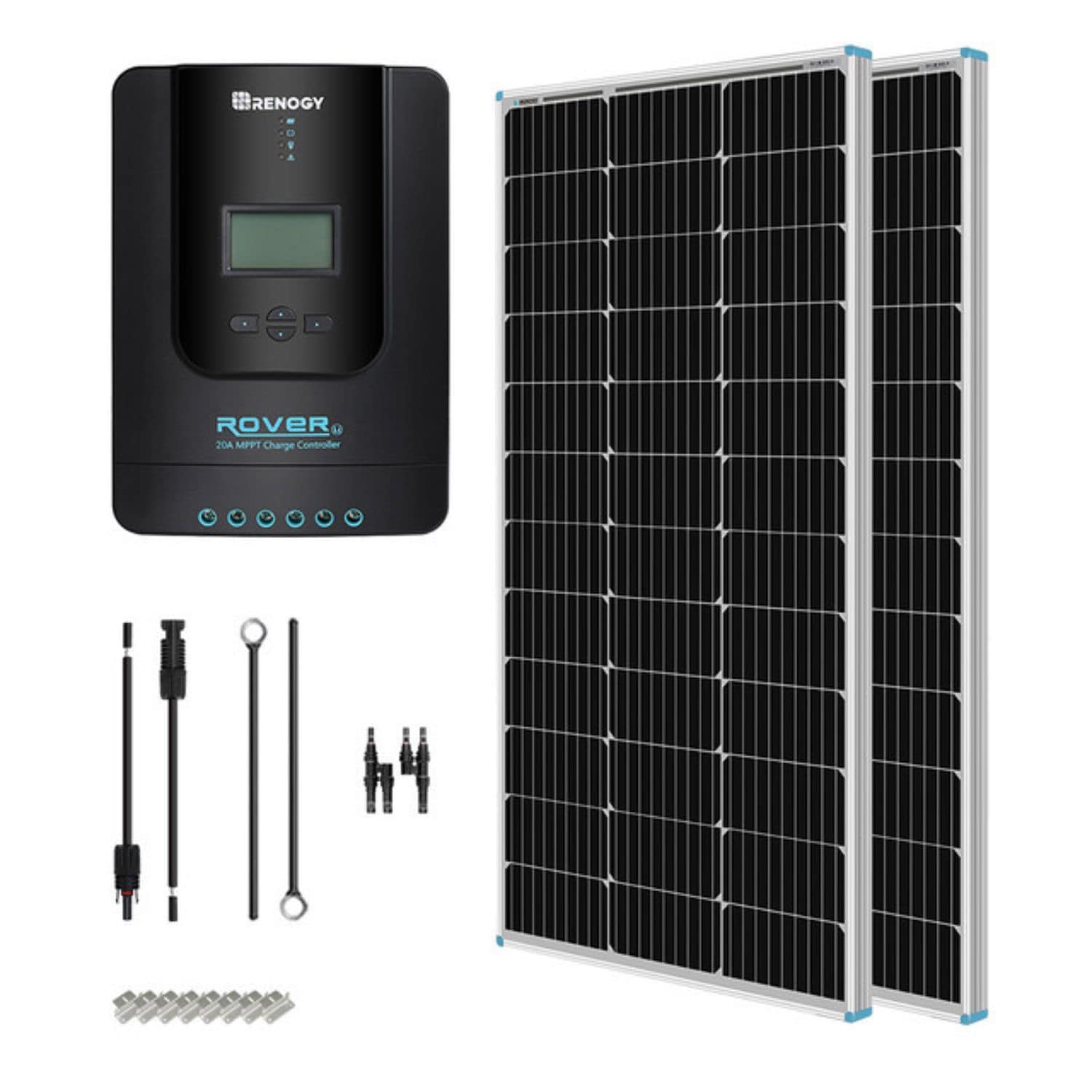 Renogy 200 Watt 12 Volt Solar Starter Kit With MPPT Charge Controller ...