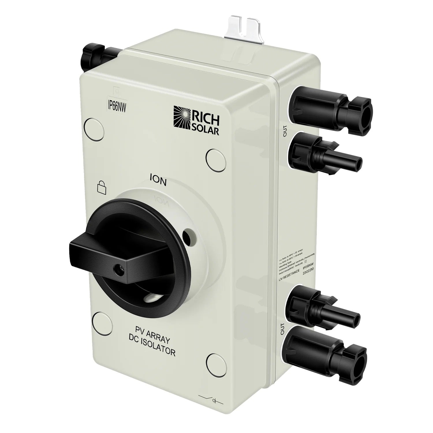 Rich Solar Solar PV DC Quick Disconnect Switch 1500V 55 Amps | Outbound ...