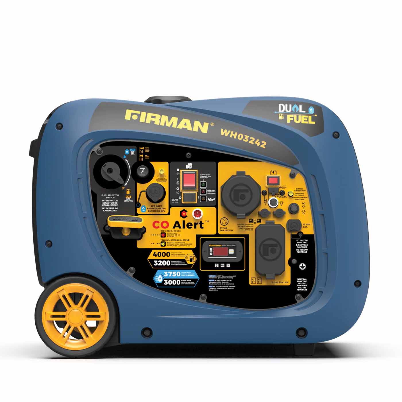 Firman WH03242 Dual Fuel 3200W/4000W Inverter Portable Generator | Ele ...