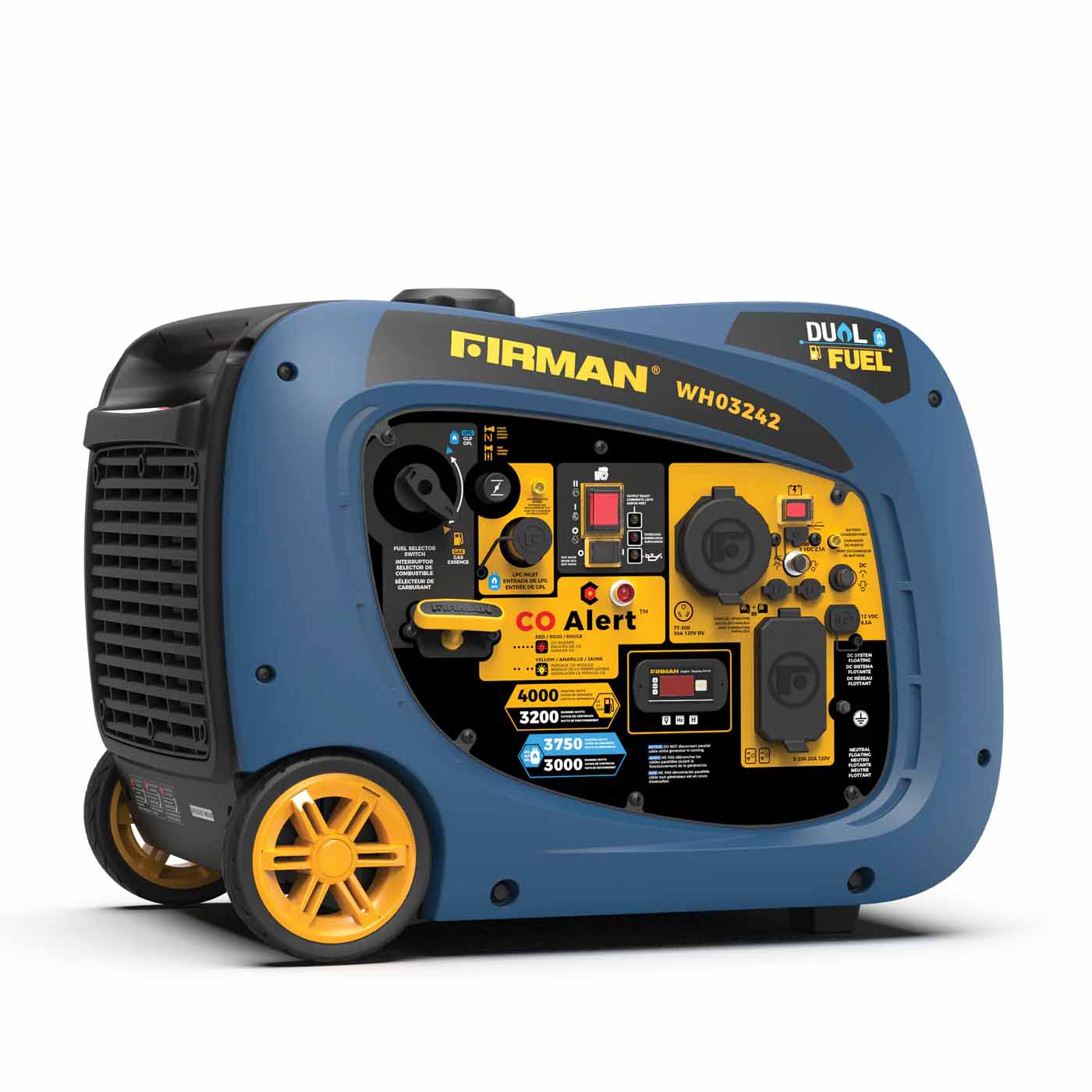 Firman WH03242 Dual Fuel 3200W/4000W Inverter Portable Generator | Ele ...