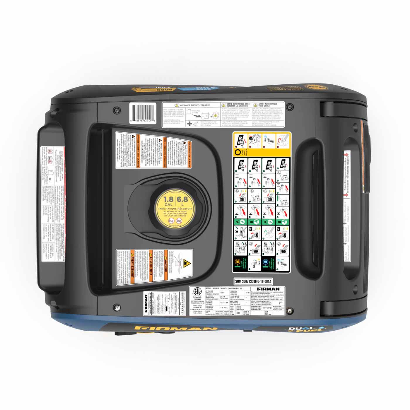 Firman WH03242 Dual Fuel 3200W/4000W Inverter Portable Generator | Ele ...