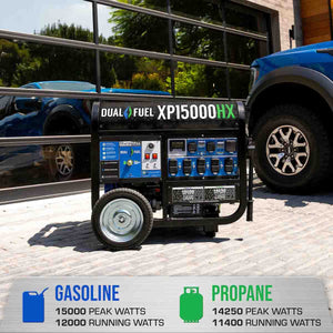 DuroMax XP15000HX Dual Fuel 12000W/15000W Portable Generator | Electri ...